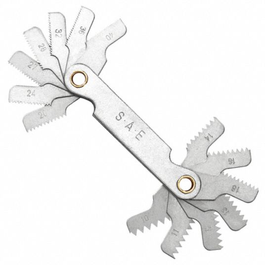 BOSCH, SAE, 10 to 40 TPI, Thread Pitch Gauge Set - 2NXA6|95951 - Grainger