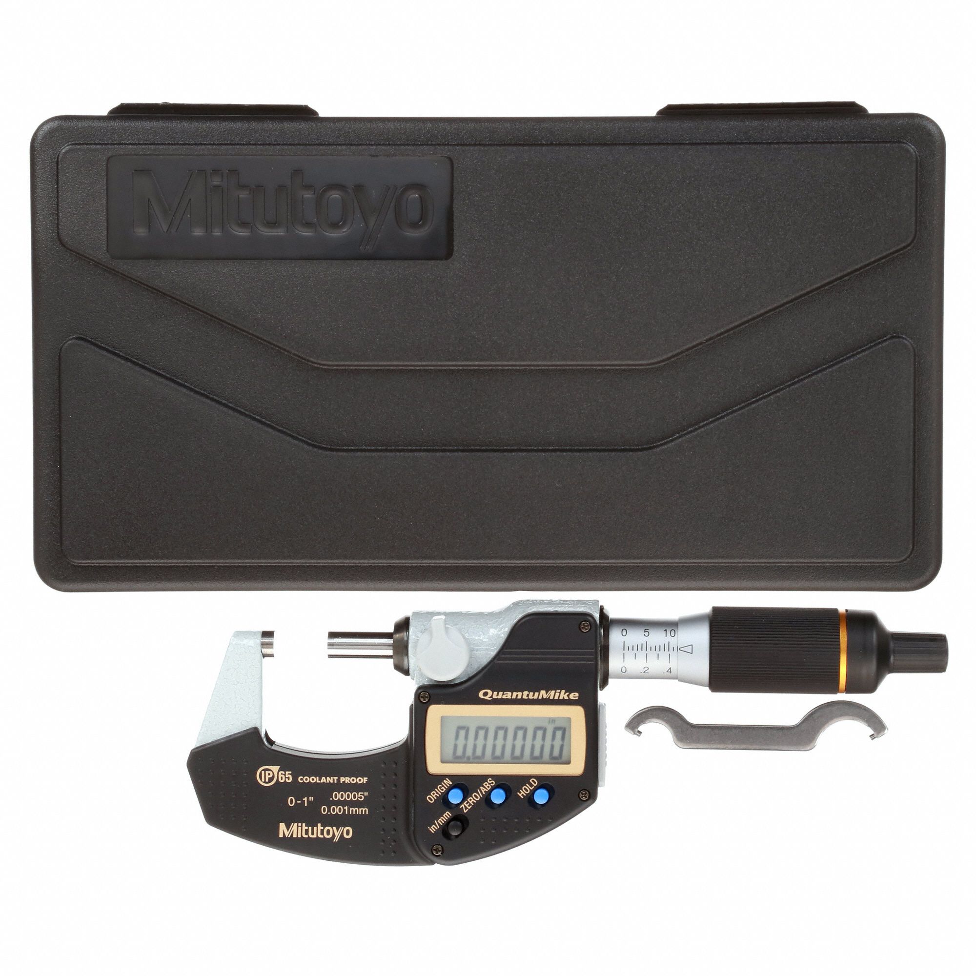 MITUTOYO IP65 Digital Outside Micrometer: 0 in to 1 in/0 to 25 mm Range ...