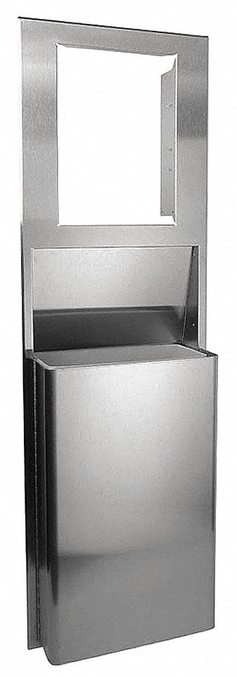 Georgia-Pacific 59491 Georgia-Pacific Trash Can: Stainless Steel, Open ...