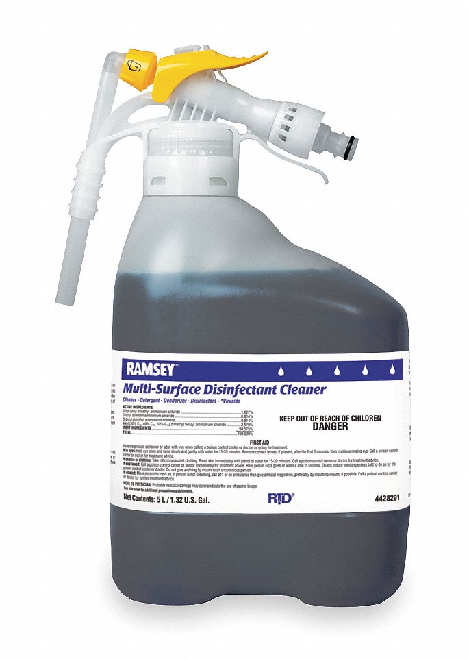 Disinfectant Cleaner, — Fragrance, 1:64 Recommended Dilution - Grainger