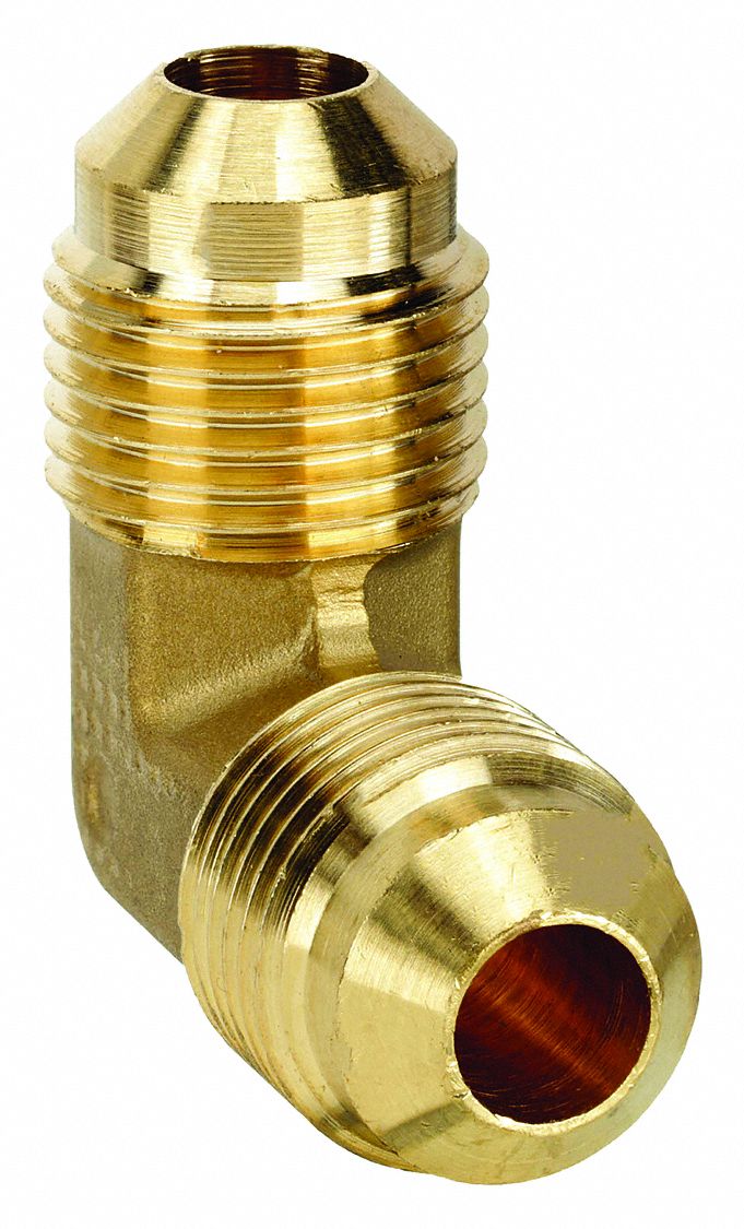 1/2 in OD x 1/2 in OD Fitting Size, Flared, Flared Fitting Elbow ...