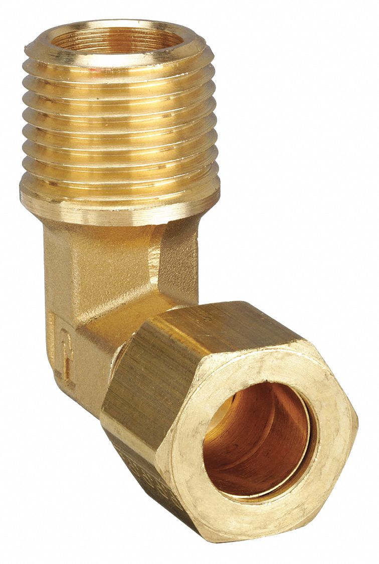 PARKER, 1/2 in OD x 1/2 in Pipe Fitting Size, Compression x MNPT ...