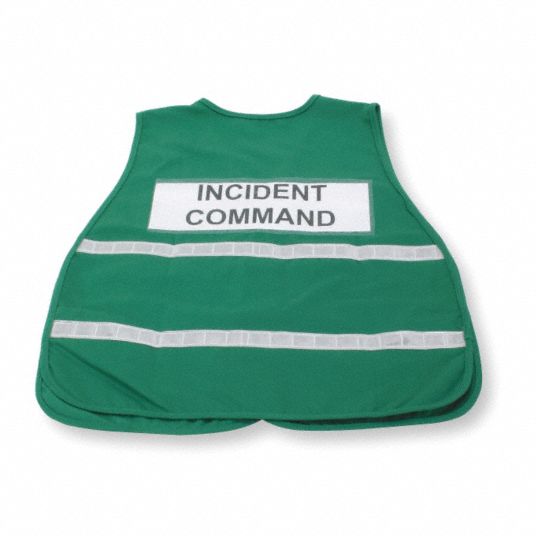 CONDOR, Safety Vest ANSI Class Unrated, Green, Incident Command Vest ...