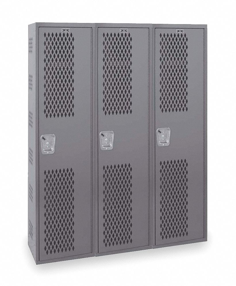 HALLOWELL, 36 in x 18 in x 72 in, Ventilated, Wardrobe Locker - 2PGY5 ...