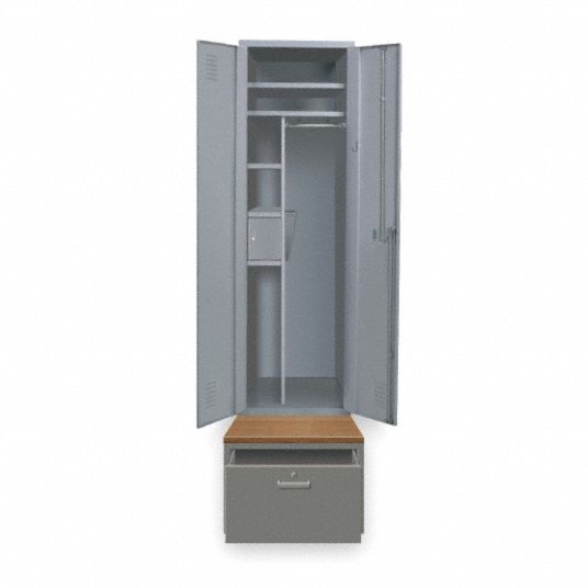 HALLOWELL, 24 in x 24 in x 90 in, Steel, Wardrobe Locker - 2PHG6 ...