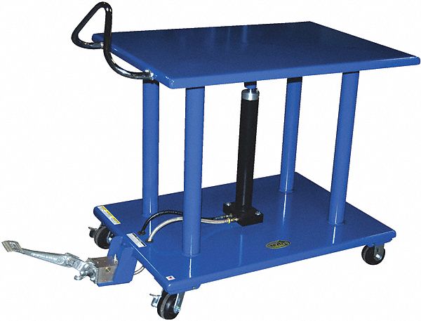 4,000 lb Load Capacity, 36 in x 24 in Platform, Manual Mobile Post-Lift ...