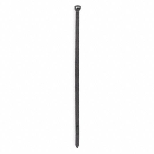 Cable Ties,TwistTail,14.7 In,Black,Pk100 - Grainger