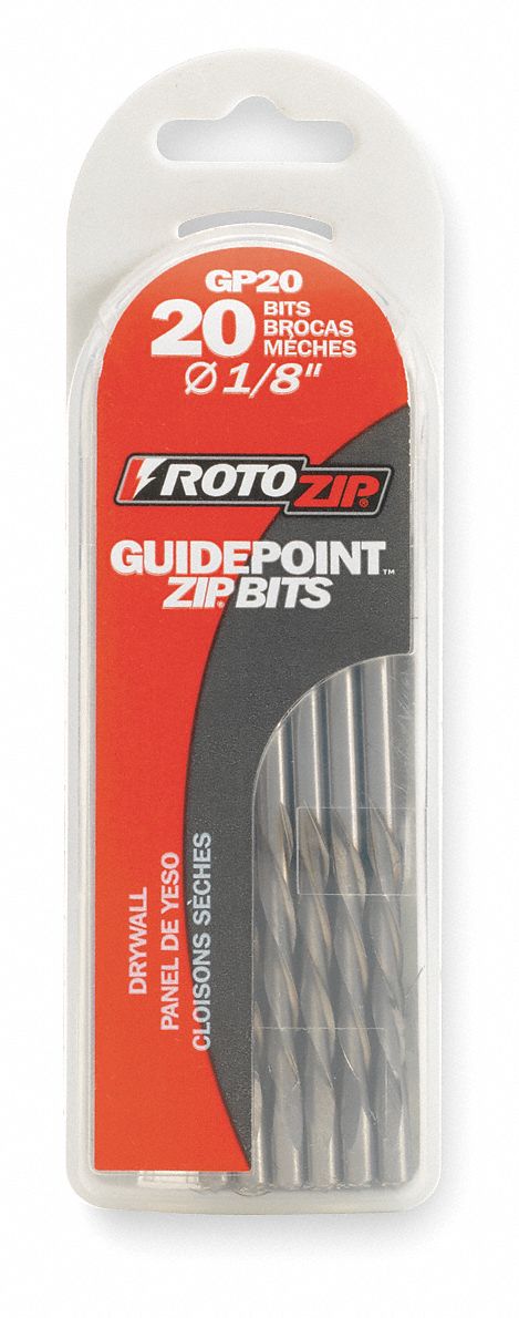 Piloted Drywall Bit, For Use With Cut Out Tools, PK 20 - Grainger