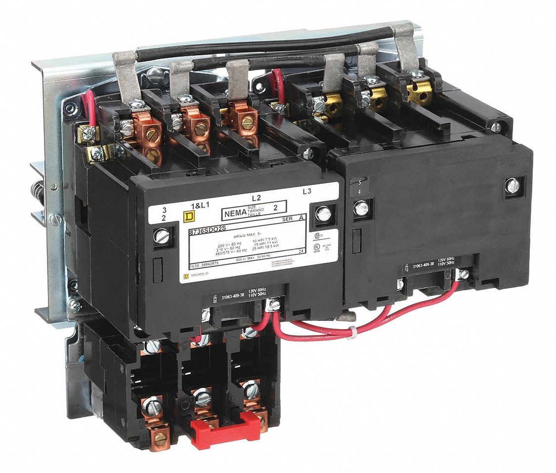 SQUARE D, Reversing, 3 Poles, Magnetic Motor Starter - 2PXG5 ...
