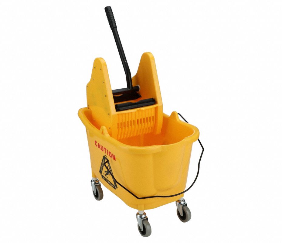 GRAINGER Cubeta para Trapeador con Exprimidor, Presión Vertical, 8-3/4 ...