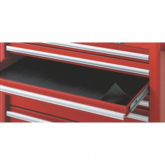 Black, Non Slip Tool Drawer Liner, Foam - Grainger