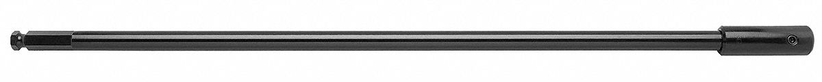 MILWAUKEE Drill Bit Extensions: 18 in Overall Lg, Hex, For 7/16 in ...