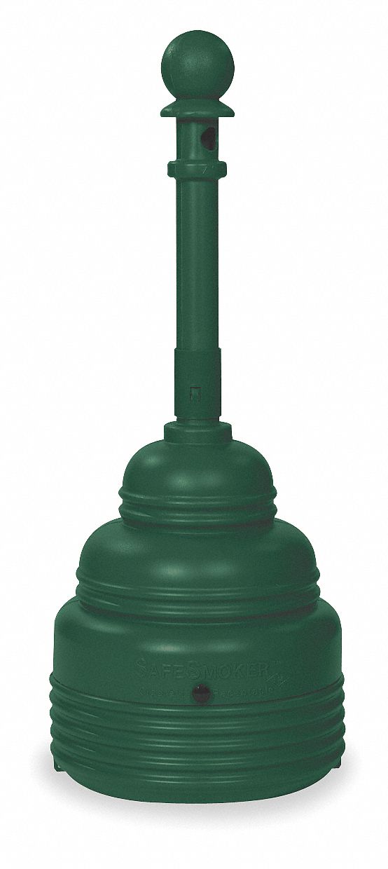 4 gal, 43 1/4 in Height, 17 1/4 in Base Dia., Green - Grainger