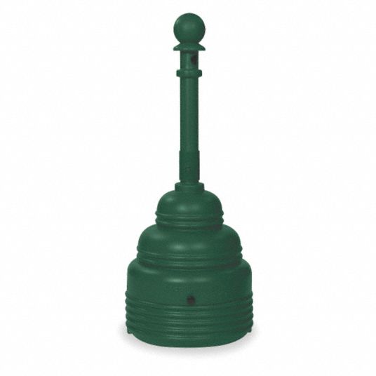4 gal, 43 1/4 in Height, 17 1/4 in Base Dia., Green - Grainger