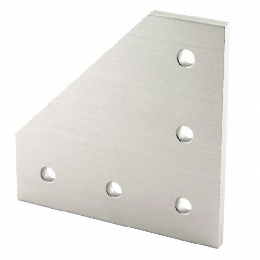 80/20 Joining Plate: 90° Angled Flat Plate, 1/4 in x 4 1/2 in x 4 1/2 ...