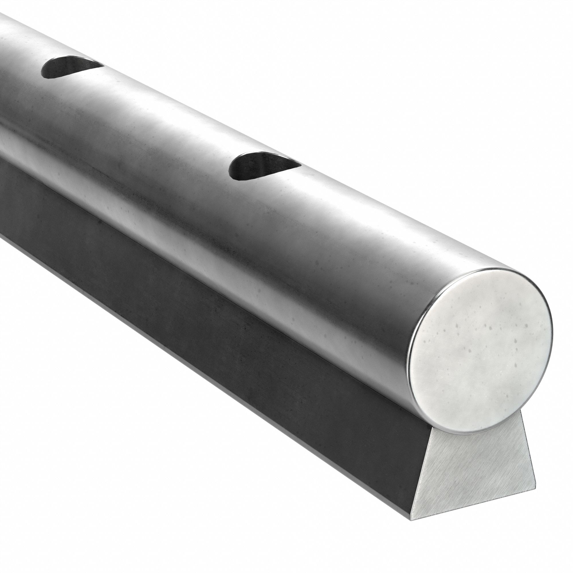 THOMSON, 1 1/2 in Shaft Dia, 24 in Lg, Linear Shaft Support Rail ...