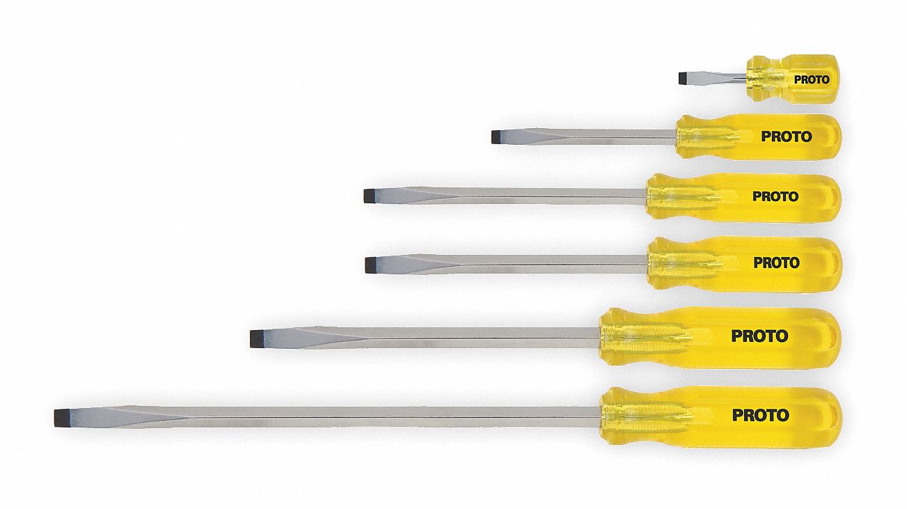 PROTO Screwdriver Set, Assorted, Number of Pieces 6 - 2RDY4|J9600BC ...
