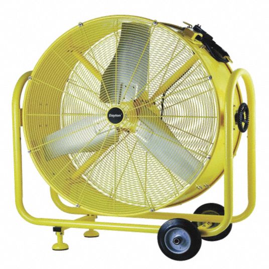 DAYTON, 24 in Blade Dia, 2 Speeds, High-Visibility Industrial Fan ...