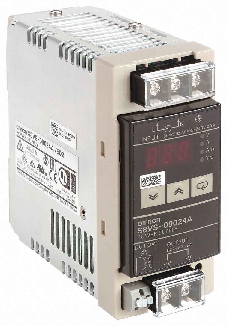 OMRON, DIN Rail, 90 W Output Power - Rated, DC Power Supply - 2REK1 ...