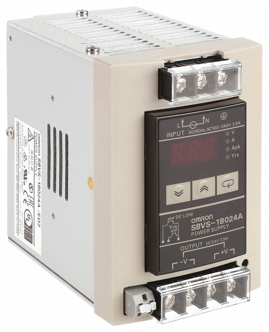 OMRON, DIN Rail, 180 W Output Power - Rated, DC Power Supply - 2REK5 ...