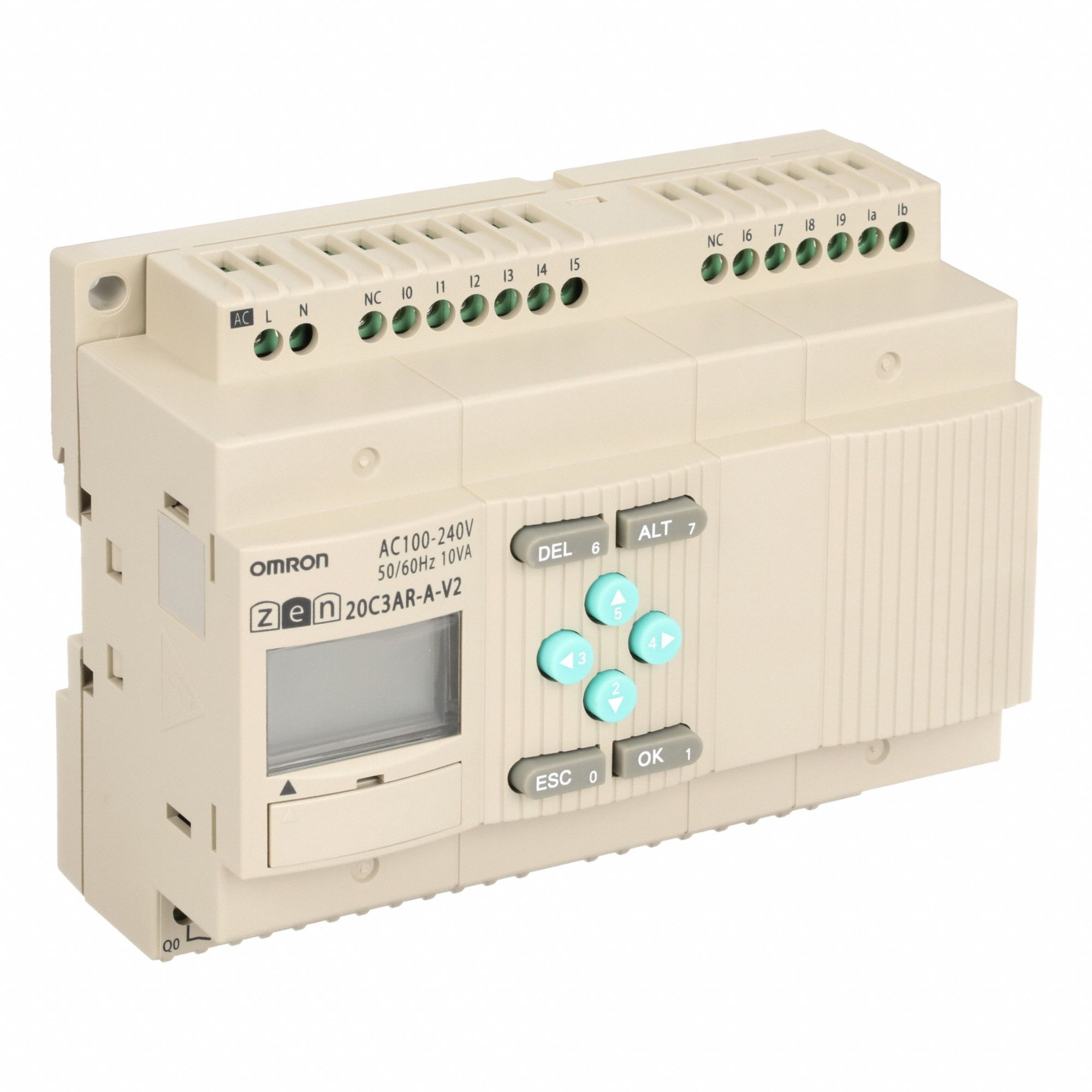 OMRON, (8) Relay, 100 to 240V AC, Programmable Relay - 2REP9|ZEN-20C3AR ...