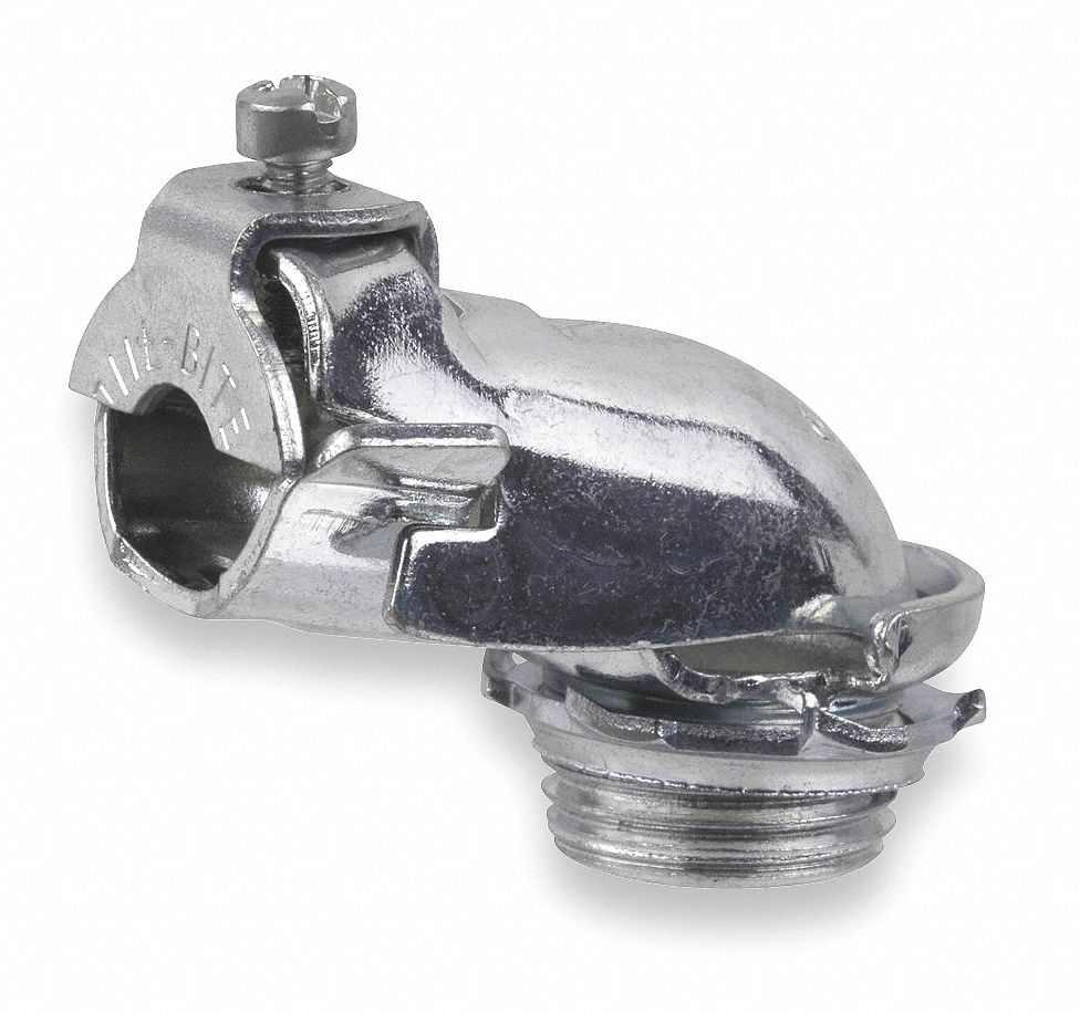 THOMAS & BETTS Connector - Saddle Style, 90 Degrees: Steel, 3/8 in ...