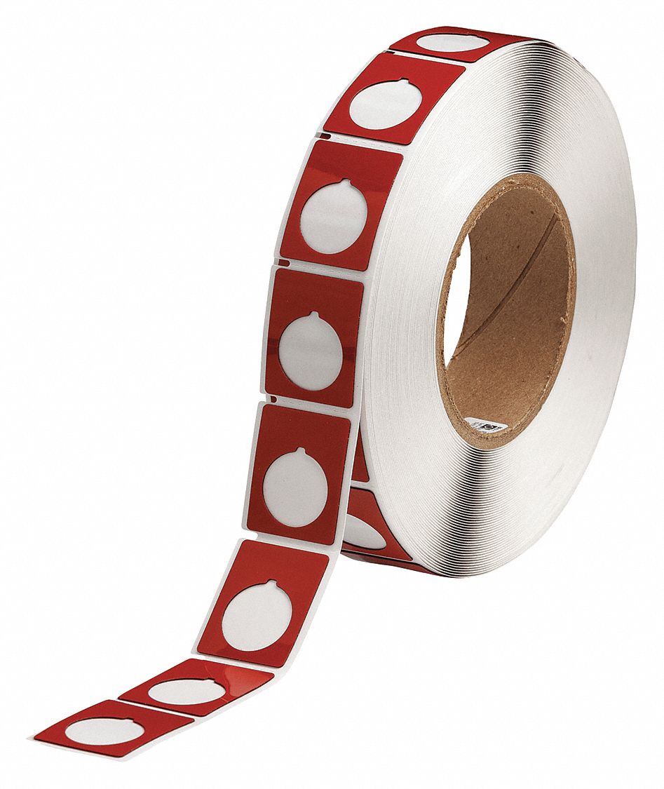 Circle with Notch, 1 1/2 in x 1 13/64 in, Precut Label Roll - 2RGY7 ...