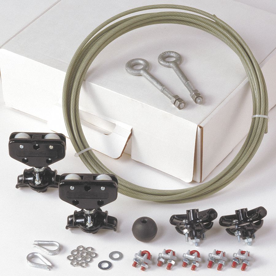 Festooning Kit,Wire Rope,75 Ft Rnd Cable - Grainger