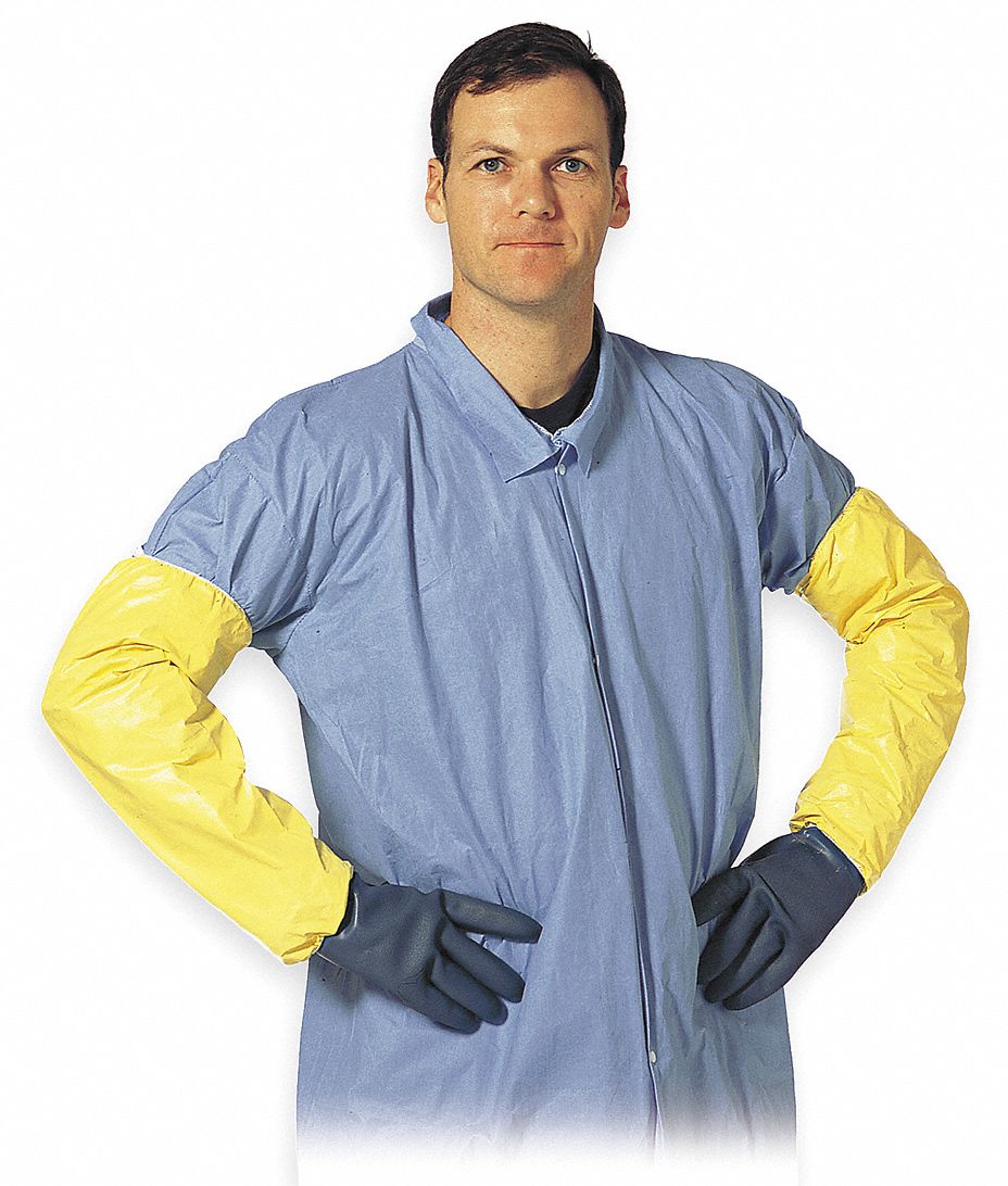 Chemical Resistant Sleeves, Yellow, PK 200 - Grainger