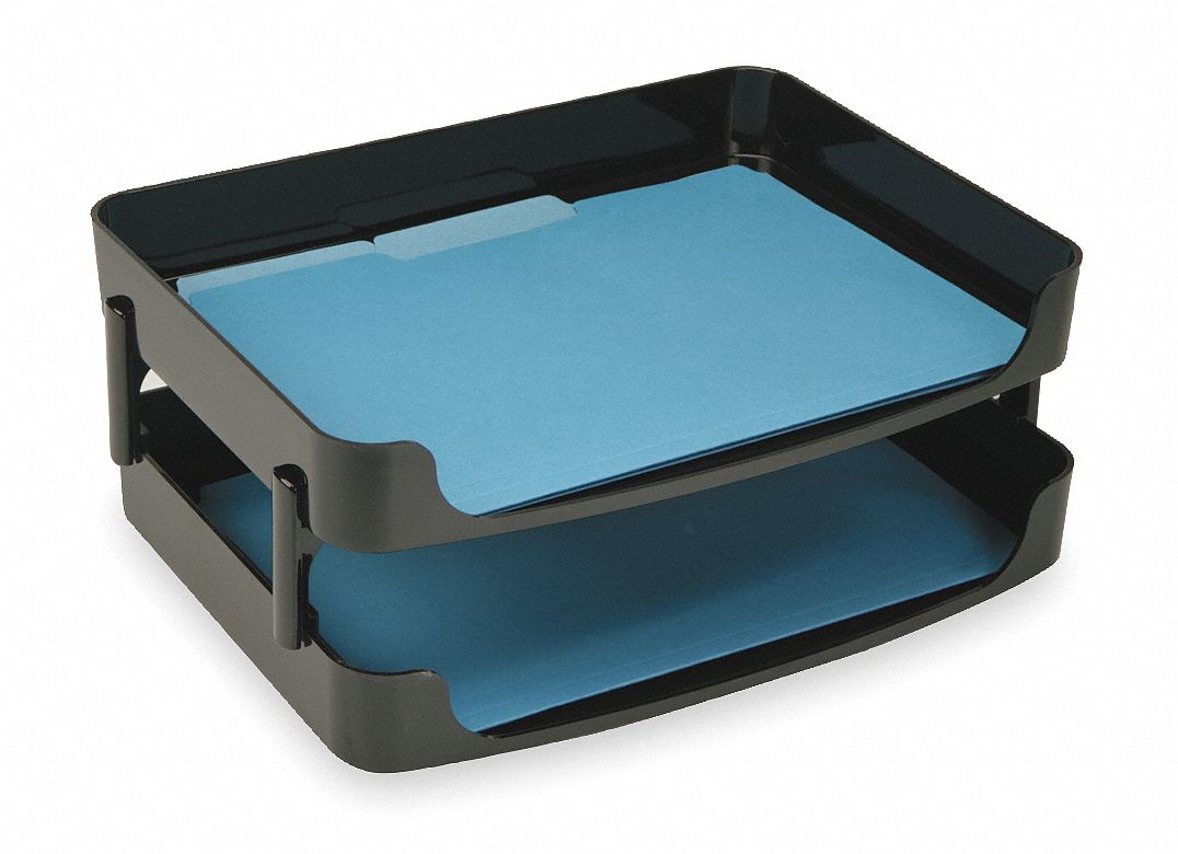 OFFICEMATE, 2 Compartments, Plastic, Letter Tray - 2RLJ4|22206 - Grainger