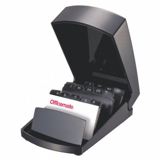 Business Card File Tray, 200 Ct, Plastic - Grainger