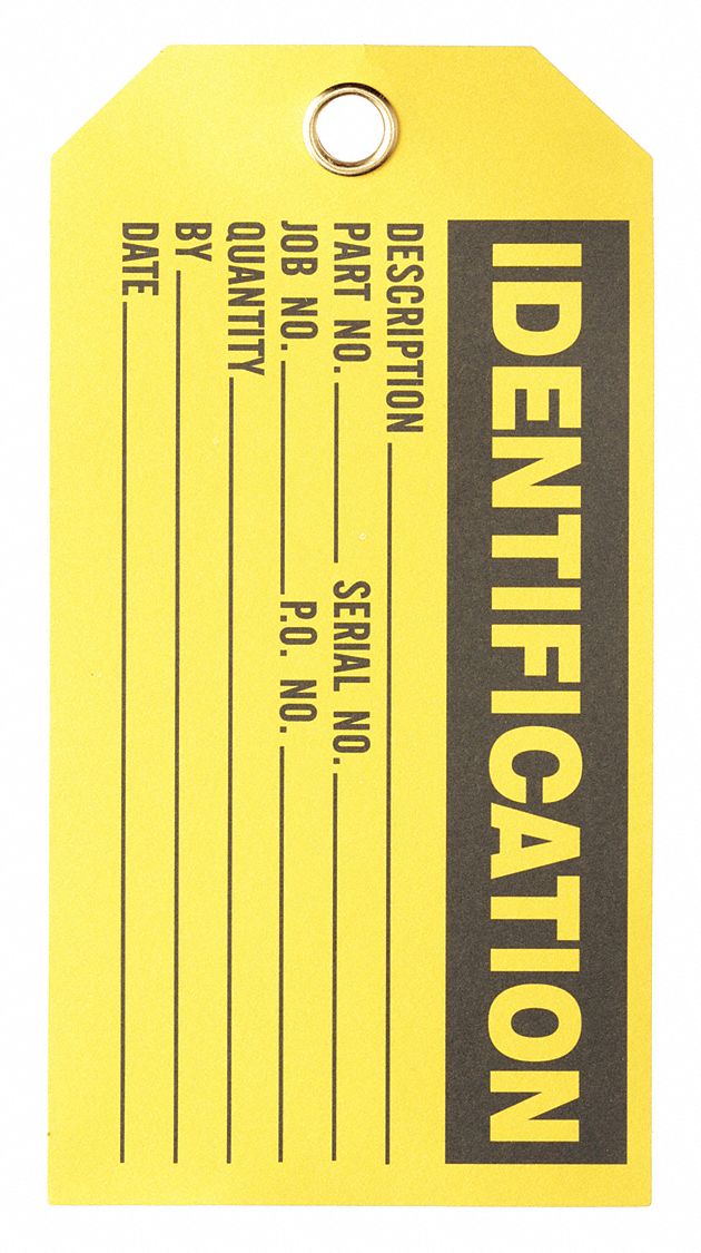 APPROVED VENDOR PROD STAT TAG,3 X 5-3/4 IN,BK/YEL,P - Repair and ...