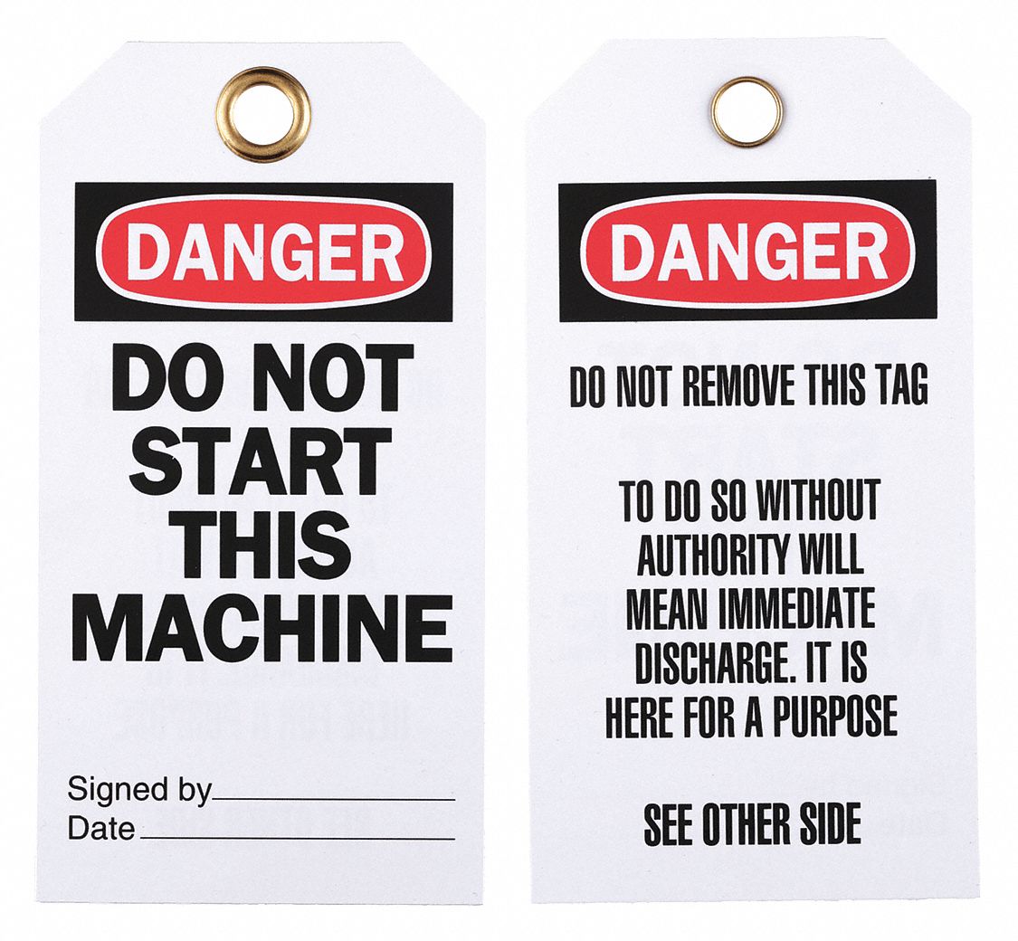 Danger, Do Not Start this Machine, Danger Tag - 2RMX1|2RMX1 - Grainger