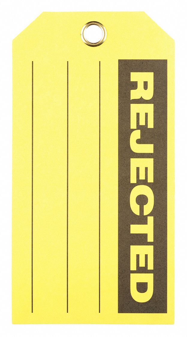5 3/4 in Wd, 3 in Ht, Rejected Tag - 2RMX9|2RMX9 - Grainger