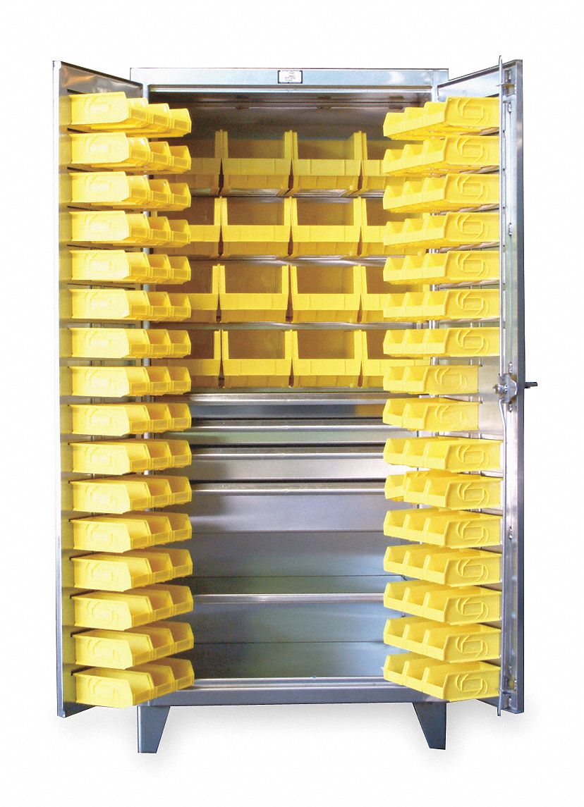 STRONG HOLD, 36 in x 24 in 78 in, 1 Shelves, Bin Cabinet - 2RNF2|36-BBS ...