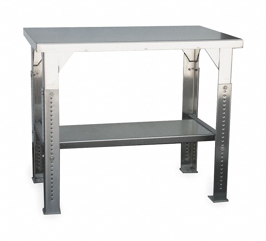 STRONG HOLD, Adj Ht, Stainless Steel, Workbench - 2RNJ1|T7236SS-AL ...