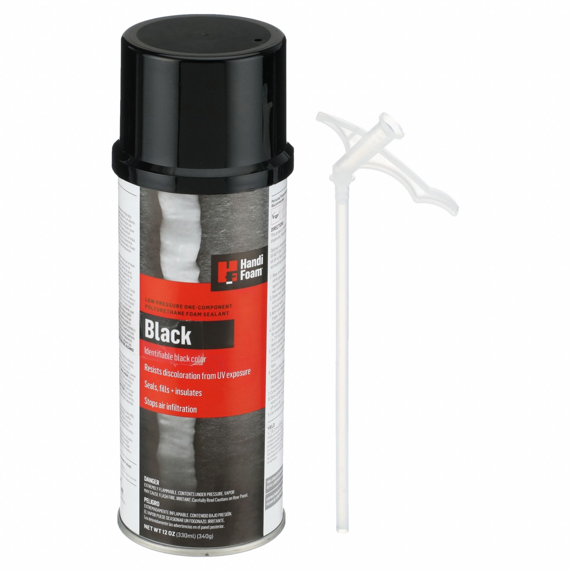 HANDI-FOAM, Straw Application, Black, Insulating Spray Foam Sealant ...