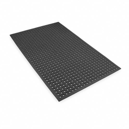 NOTRAX Antifatigue Mat: 3 ft x 5 ft, 5/8 in Thick, Raised Bones, Black ...