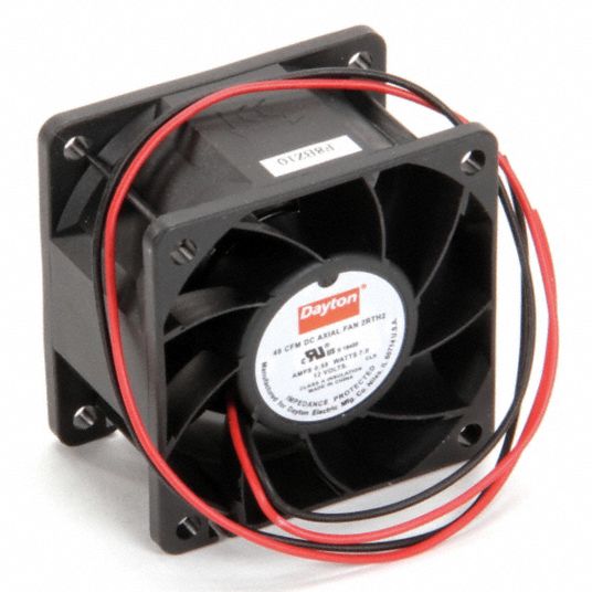 Axial Fan,12VDC,2-3/8In H,2-3/8In W - Grainger