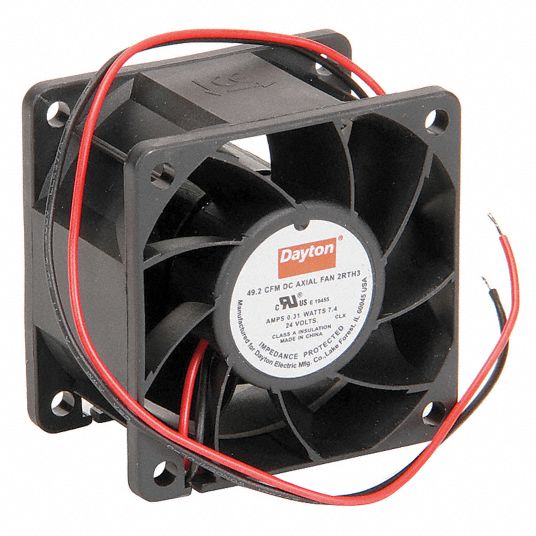 Axial Fan,24VDC,2-3/8In H,2-3/8In W - Grainger