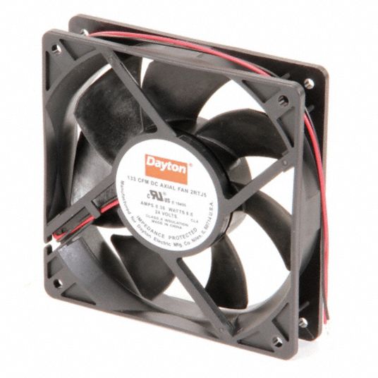 Axial Fan,24VDC,4-11/16In H,4-11/16In W - Grainger