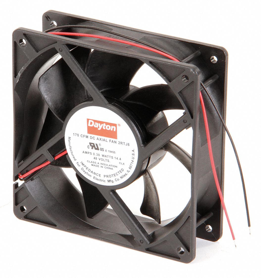 Axial Fan,Square,4-11/16" H,170 CFM - Grainger