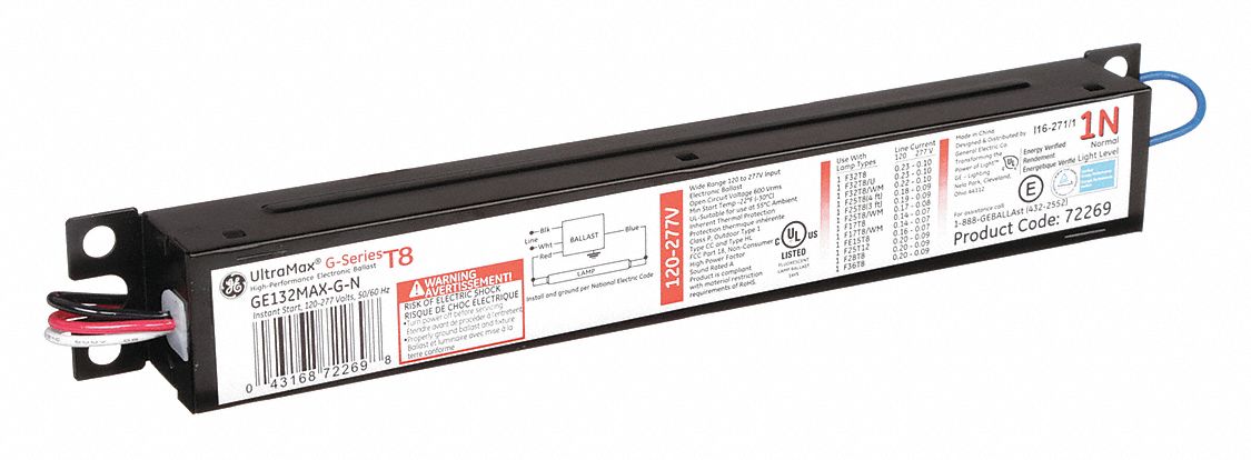 CURRENT, 120 to 277V AC, 1 Lamps Supported, Fluorescent Ballast - 2RTZ6 ...