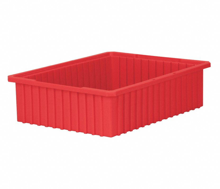 AKRO-MILS Caja Divisora, Rojo, Altura Exterior 6", Longitud Exterior 22 ...