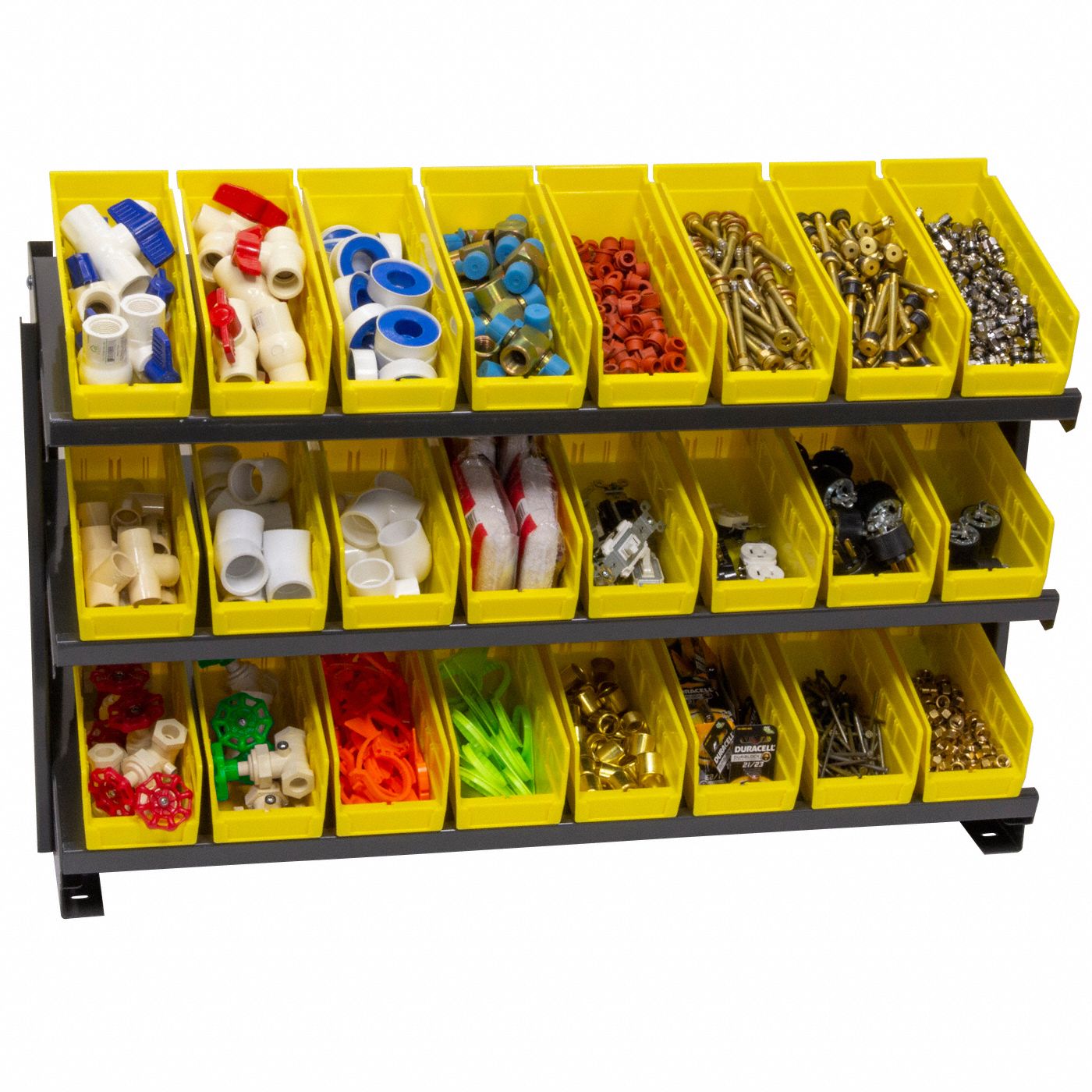 AKRO-MILS Bench Pick Rack: 36 in x 12 in x 25 in, 1 Sided, 0 Bins, 3 ...