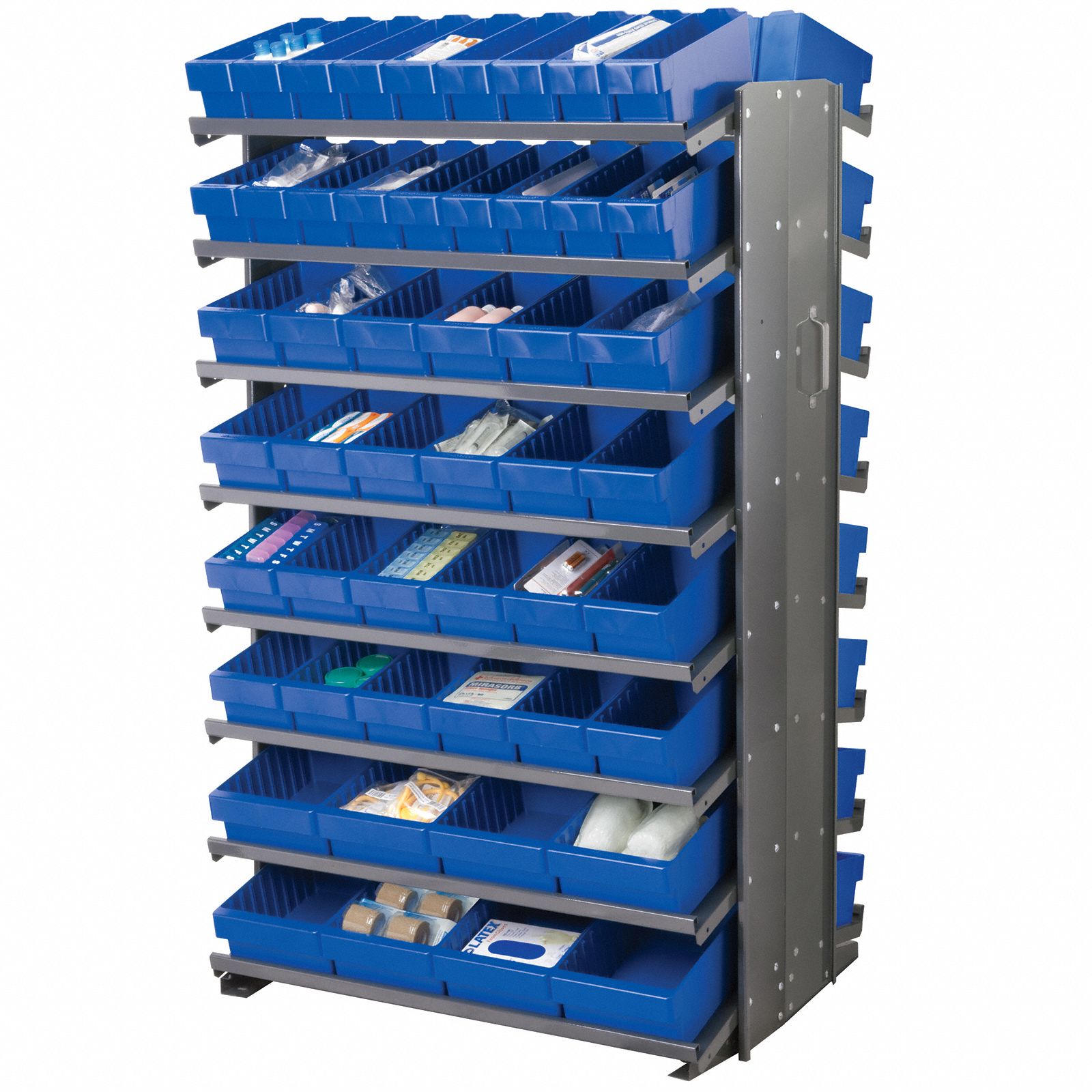 AKRO-MILS Pick Rack: 36 in x 24 in x 60 in, 2 Sided, 0 Bins, 16 Shelves ...