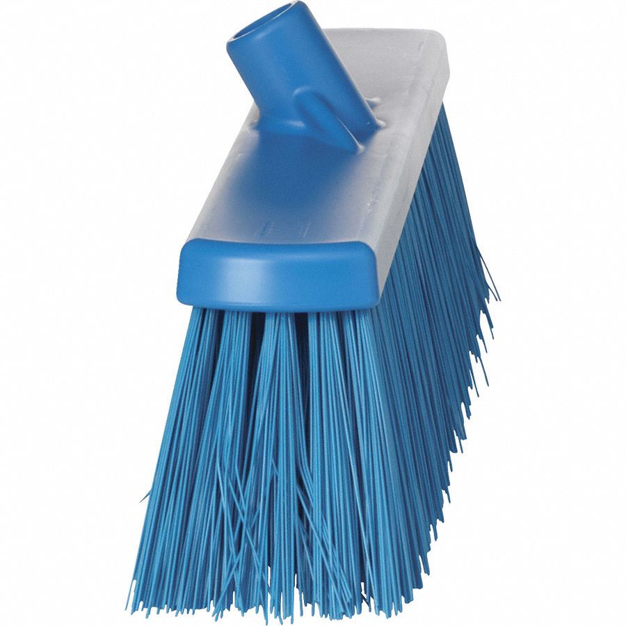 VIKAN Broom Head: Threaded, European, 19 in Sweep Face, PET, Blue ...