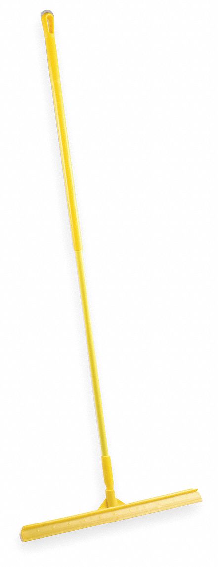 24 inW Straight Foam Rubber Floor Squeegee With Handle, Yellow - Grainger