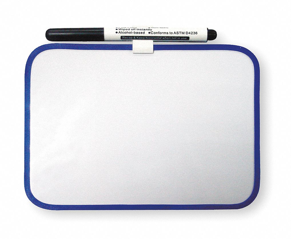Gloss-Finish Melamine Dry Erase Board, Wall Mounted, 7 inH x 5 1/2 inW ...
