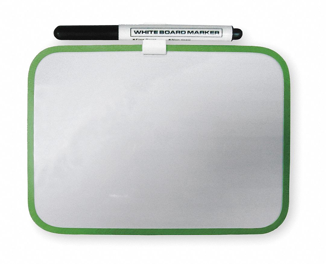 Gloss Dry Erase Board, 7 inH x 5 1/2 inW, White - Grainger